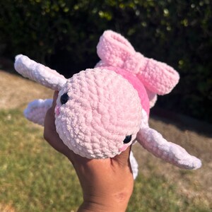 Crochet Bow Turtle Plushie - Etsy