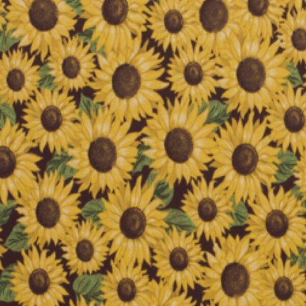 Sunflower Cotton Fabric - Etsy