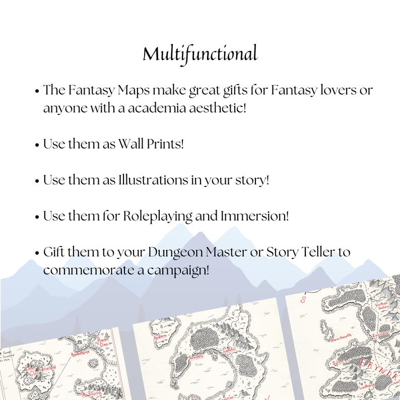 Custom Hand Drawn Map, Personalized Maps, for Authors, Writers, Larp ...