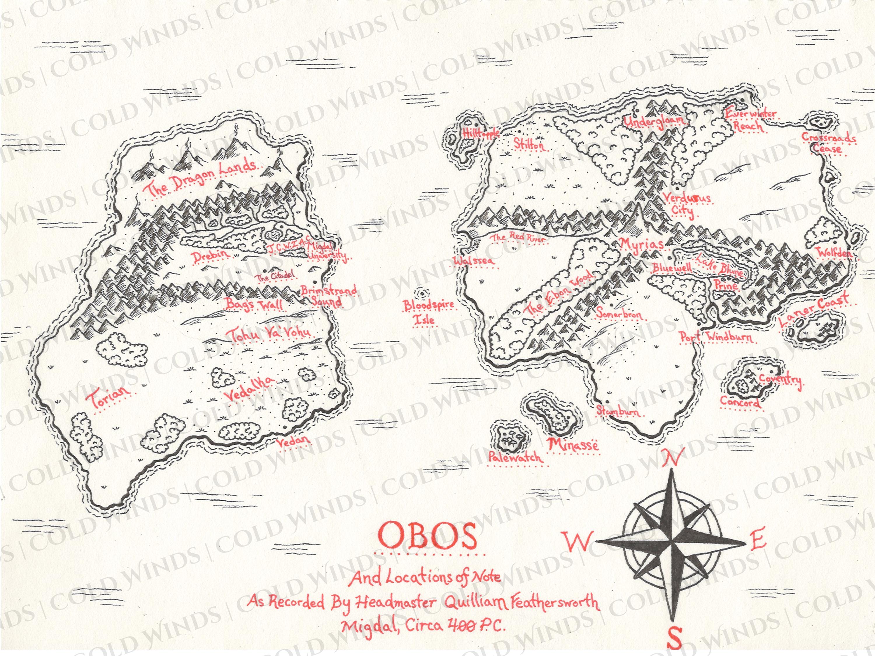 Custom Hand Drawn Map, Personalized Maps, for Authors, Writers, Larp ...