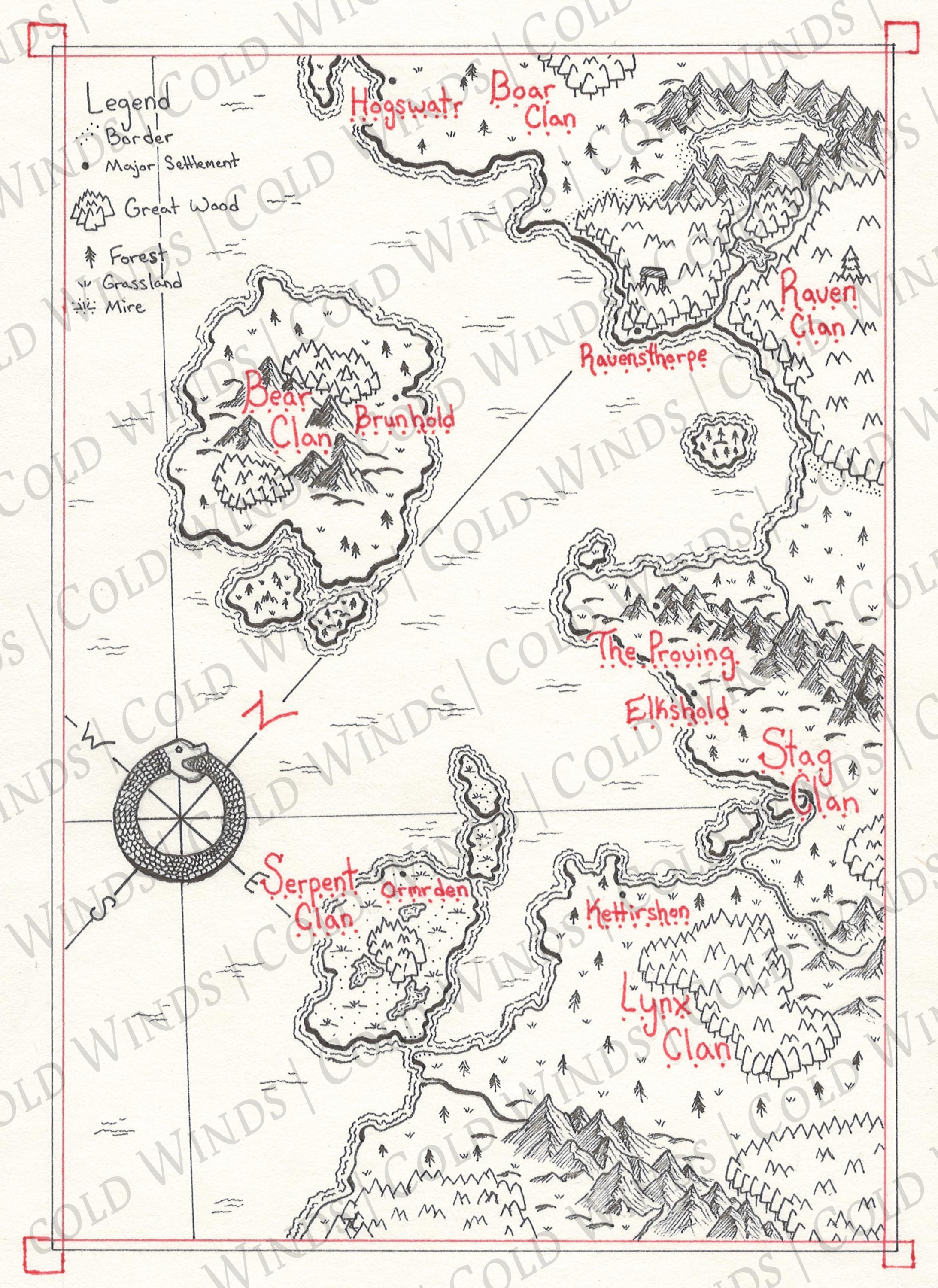 Custom Hand Drawn Map, Personalized Maps, for Authors, Writers, Larp ...