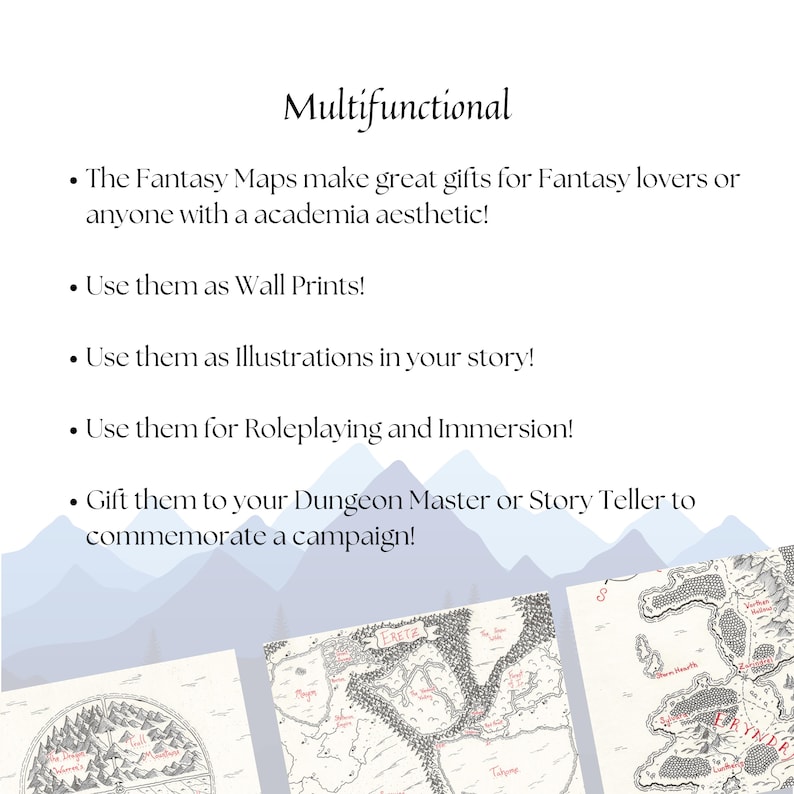 Custom Hand Drawn Map, Personalized Maps, for Authors, Writers, Larp ...