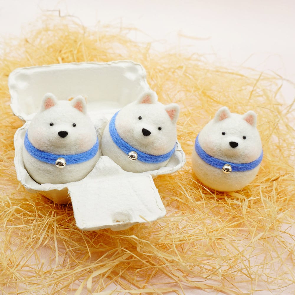 Needle Felted Samoyed Dog Ornament: Wool Christmas Decoration - Etsy