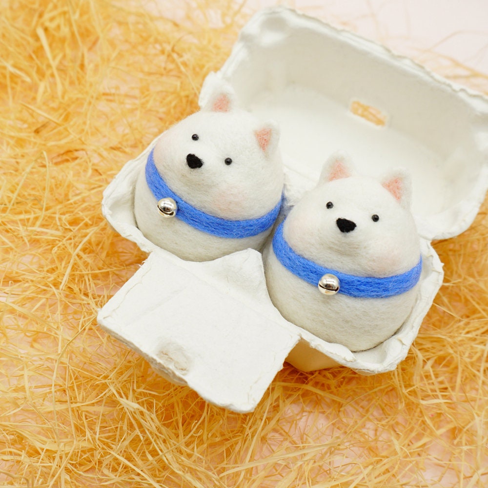 Needle Felted Samoyed Dog Ornament: Wool Christmas Decoration - Etsy
