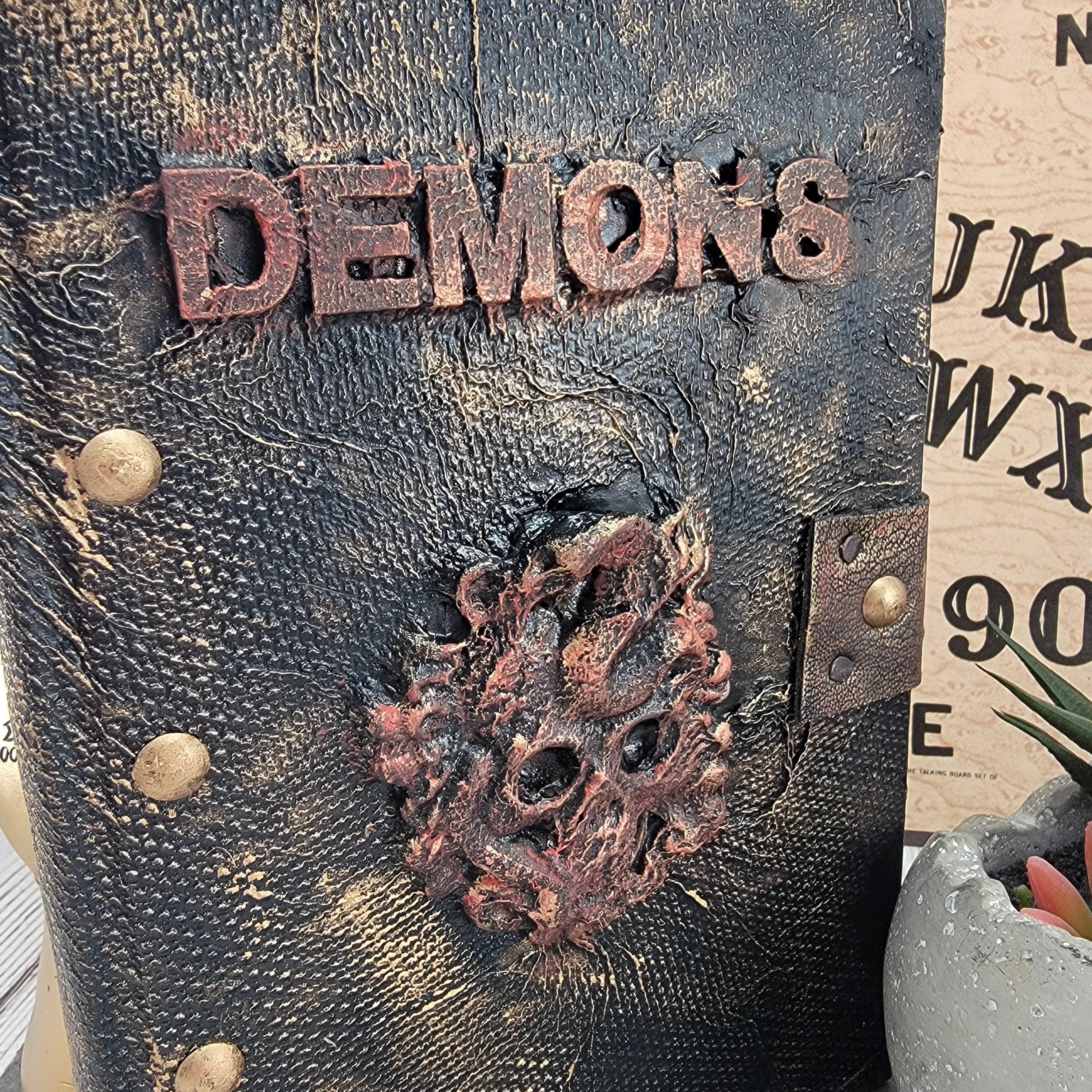 Scary Demons Book Prop, Gothic Decor, Witchy Decor, Halloween Books ...