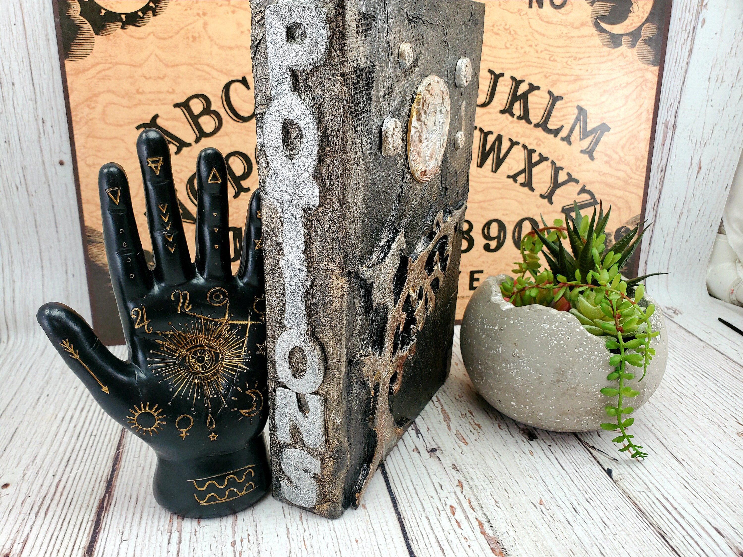 Scary Potions Book Prop, Gothic Decor, Witchy Decor, Halloween Books ...