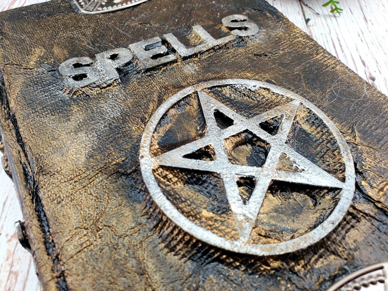 Scary Spells Book Prop, Gothic Decor, Witchy Decor, Halloween Books ...