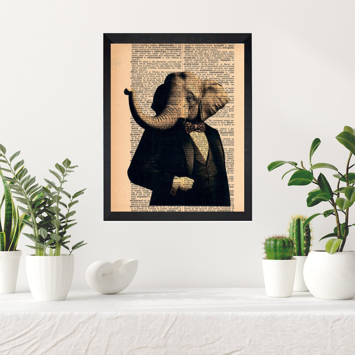 Elephant Dictionary Print, Elephant Wall Art, Elephant Art Print ...