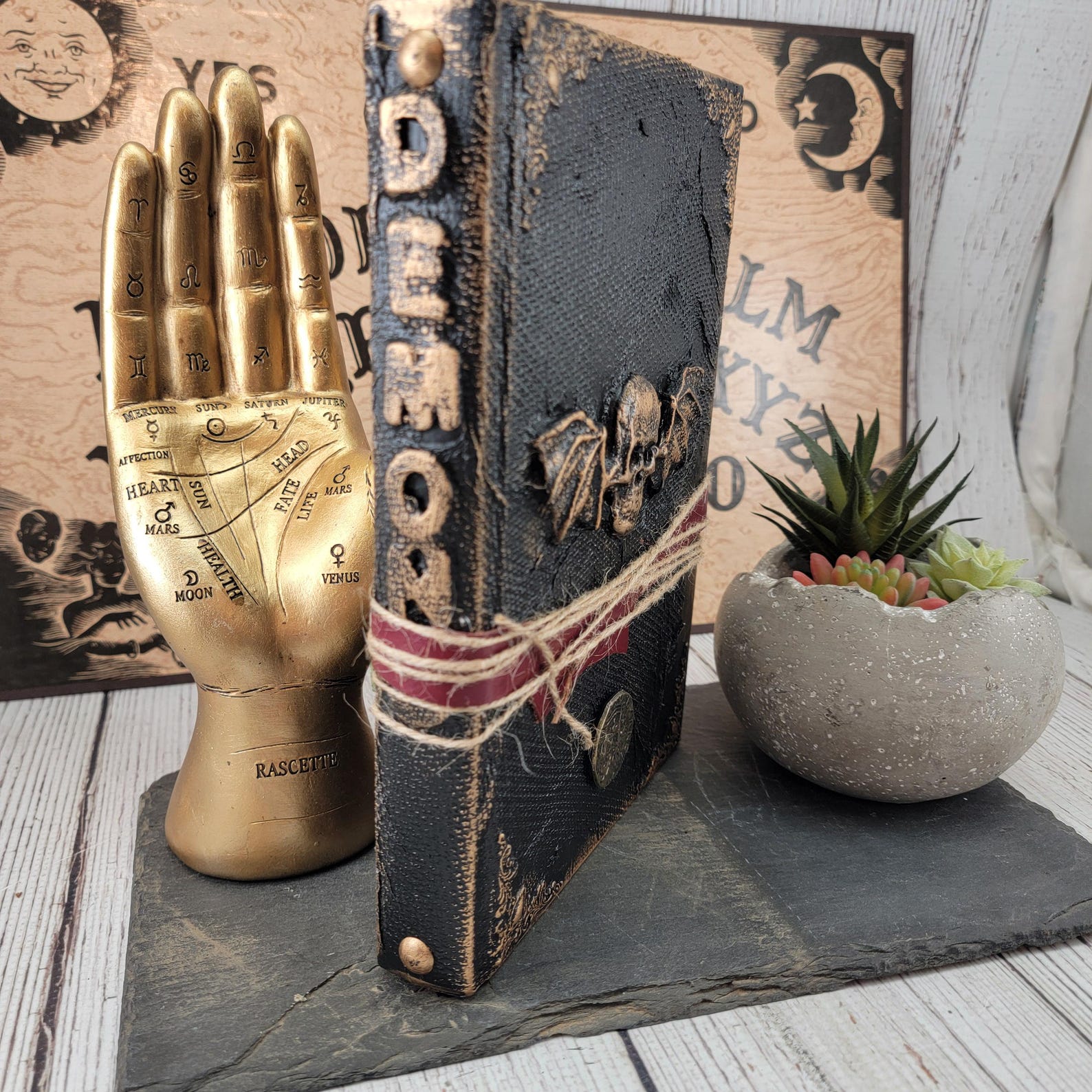 Scary Demons Book Prop, Gothic Decor, Witchy Decor, Halloween Books ...