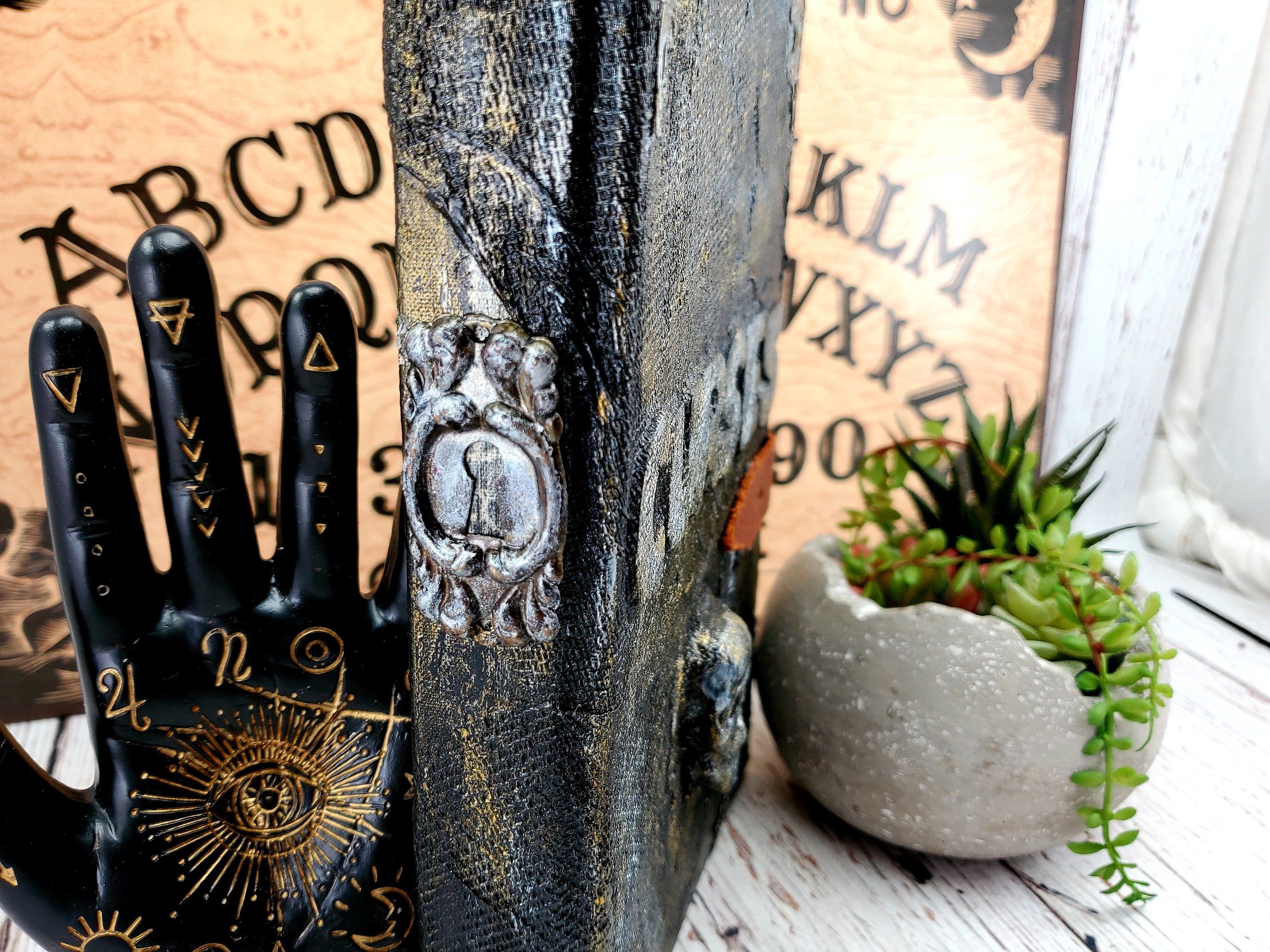 Scary Curses Book Prop, Gothic Decor, Witchy Decor, Halloween Books ...