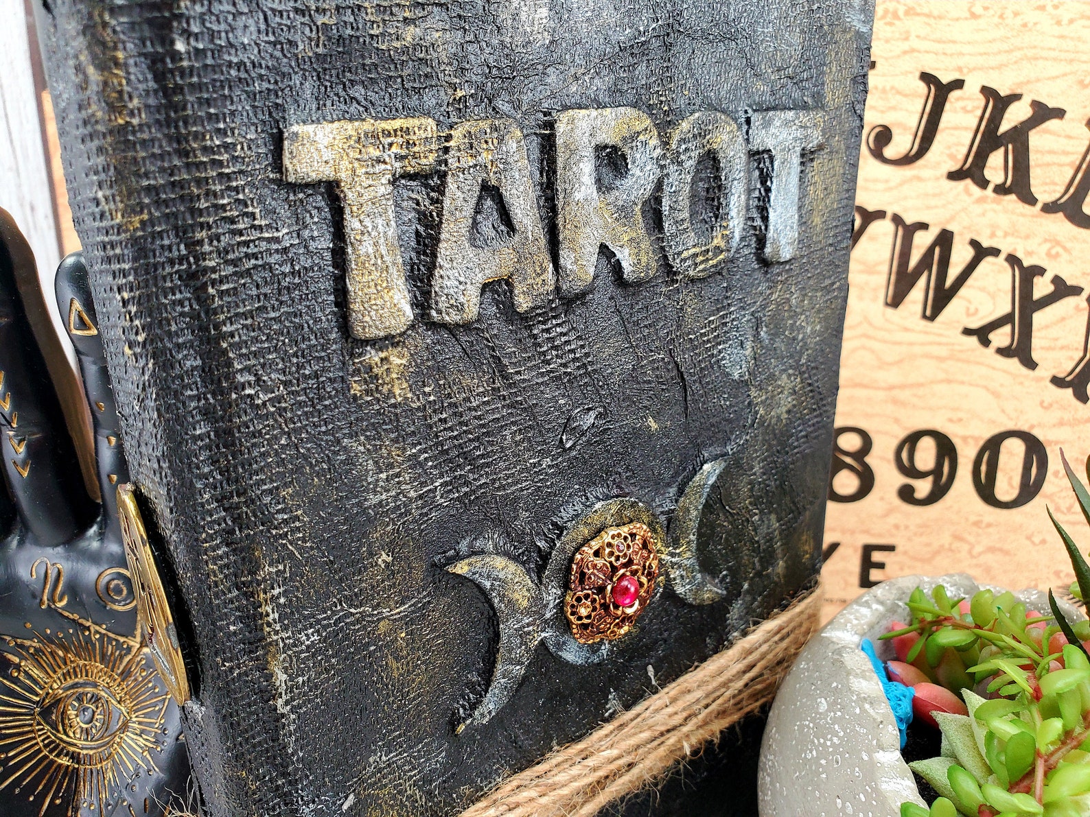 Scary Spells Book Prop, Gothic Decor, Witchy Decor, Halloween Books ...