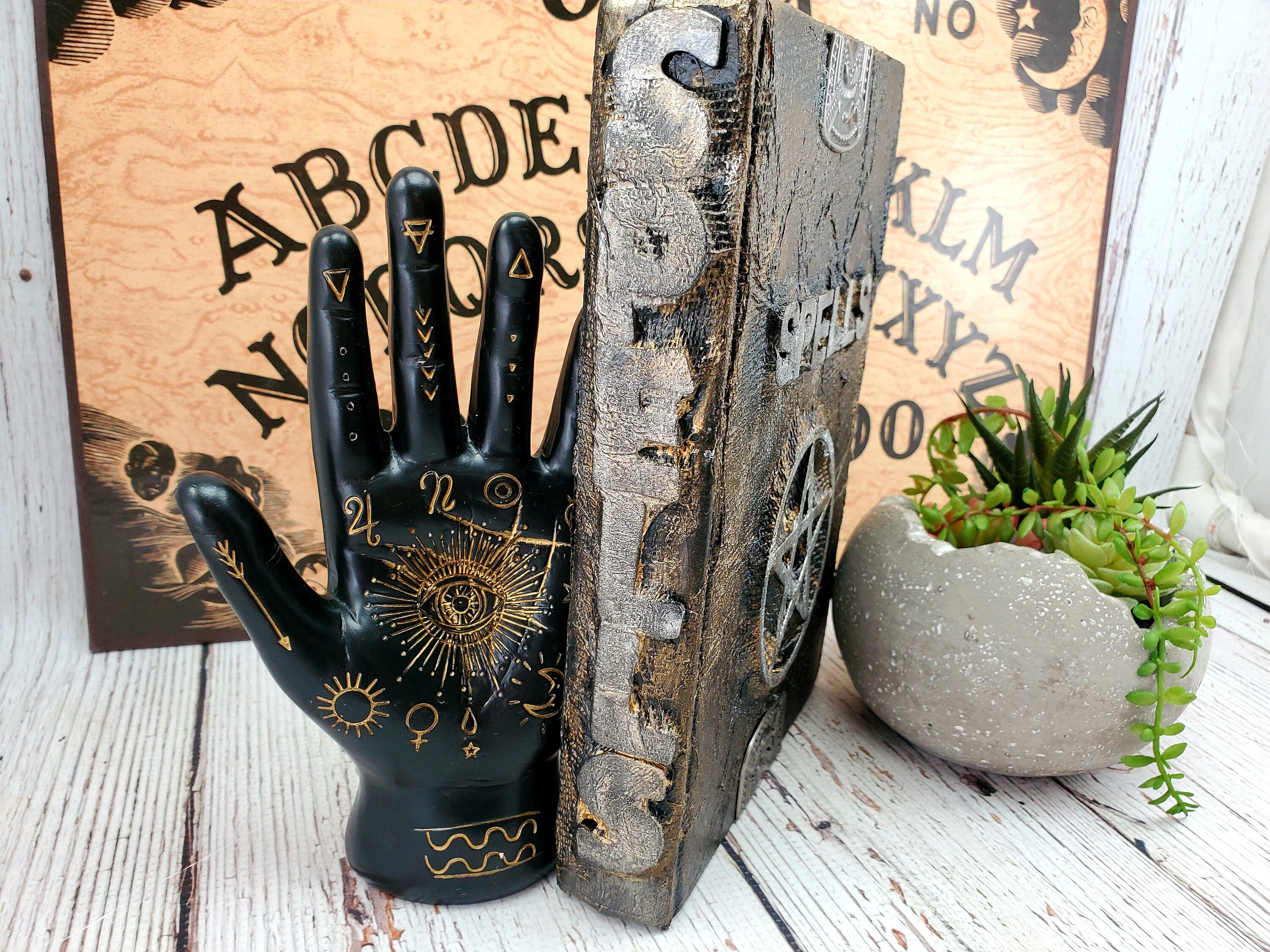 Scary Spells Book Prop, Gothic Decor, Witchy Decor, Halloween Books ...