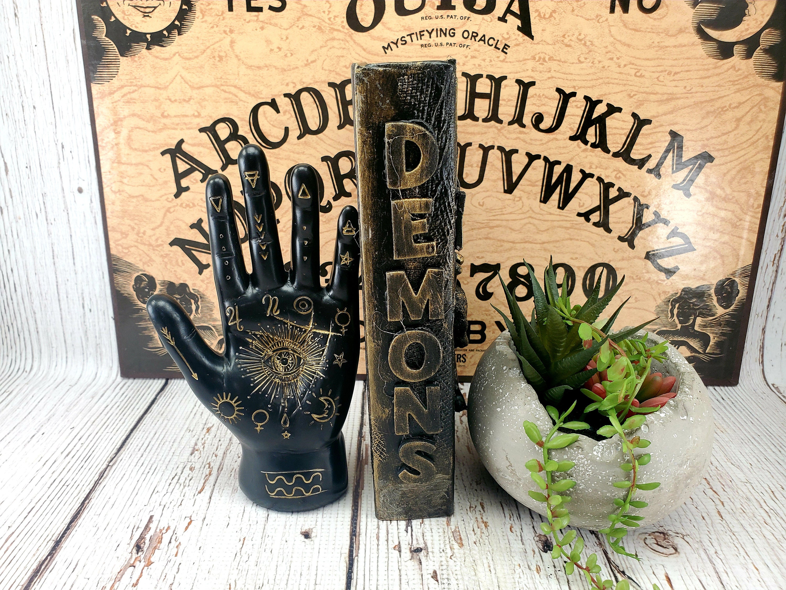 Scary Demons Book Prop, Gothic Decor, Witchy Decor, Halloween Books ...