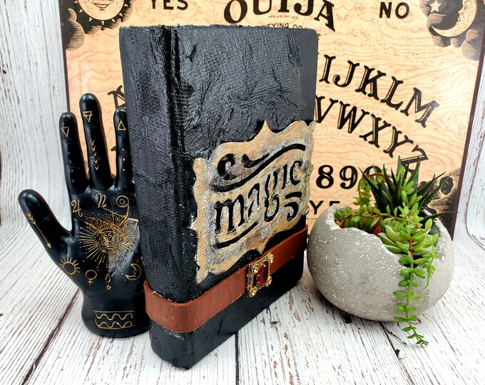 Scary Magic Book Prop, Gothic Decor, Witchy Decor, Halloween Books ...