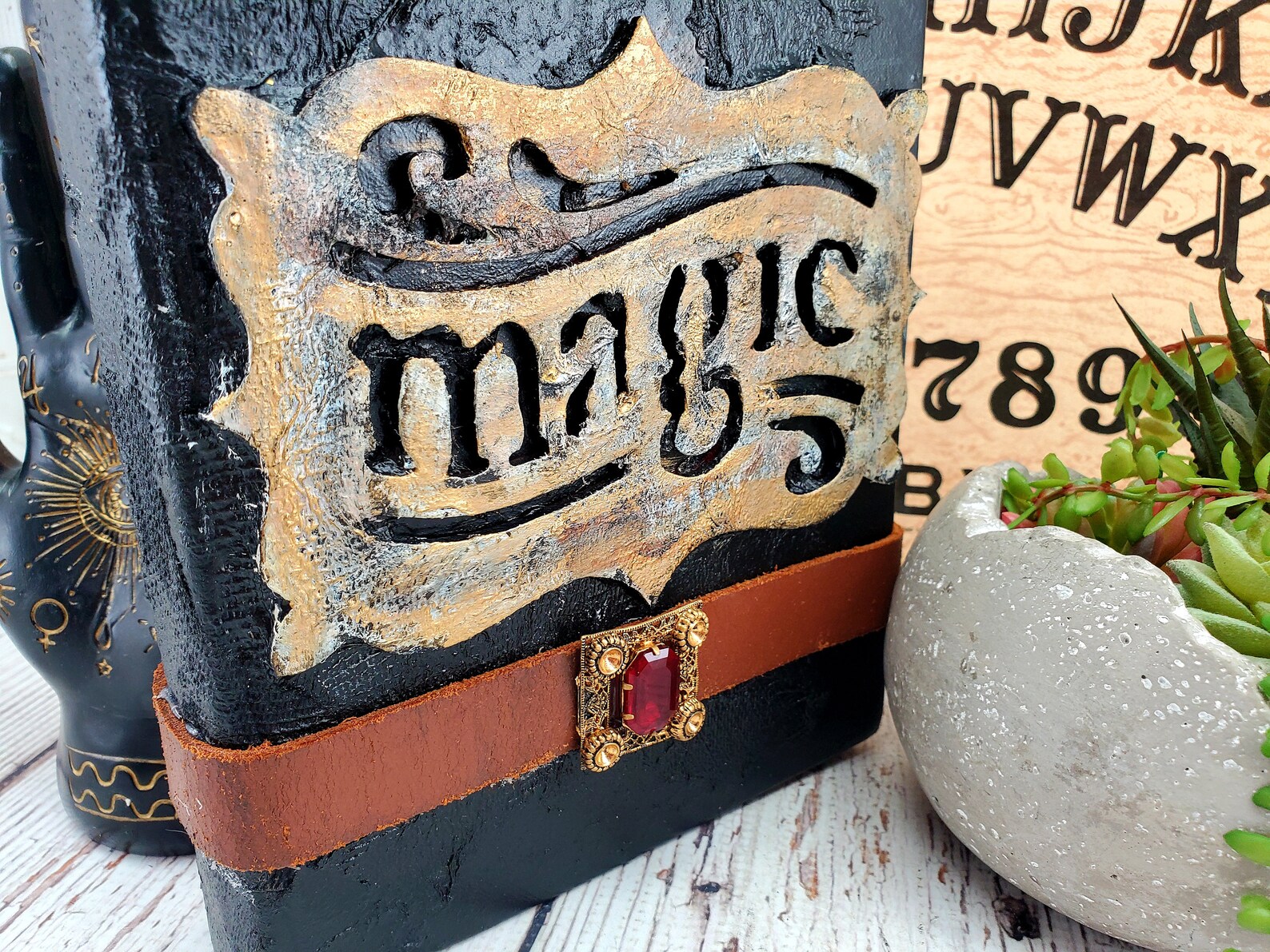 Scary Magic Book Prop Gothic Decor Witchy Decor Halloween - Etsy