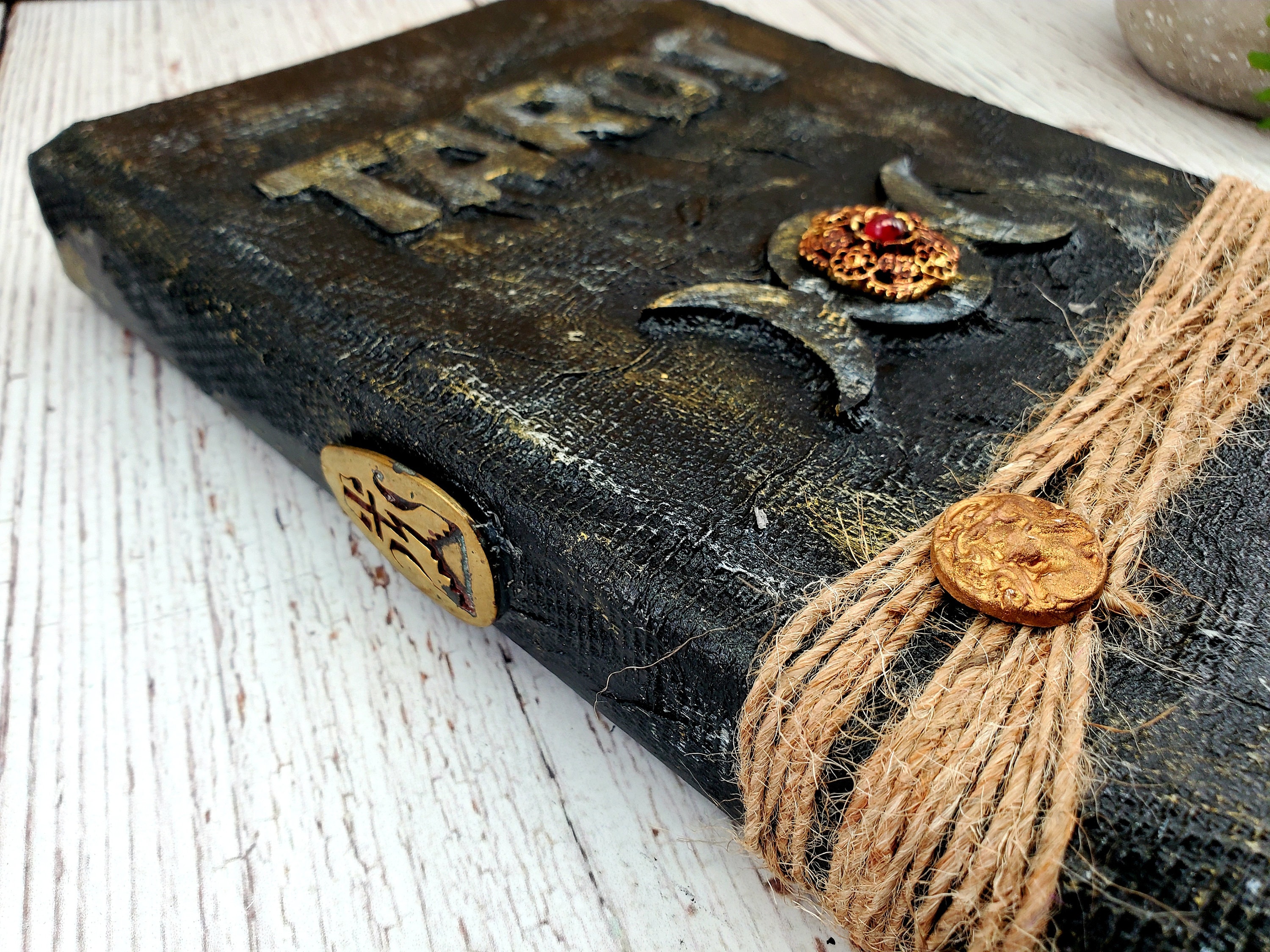 Scary Spells Book Prop, Gothic Decor, Witchy Decor, Halloween Books ...