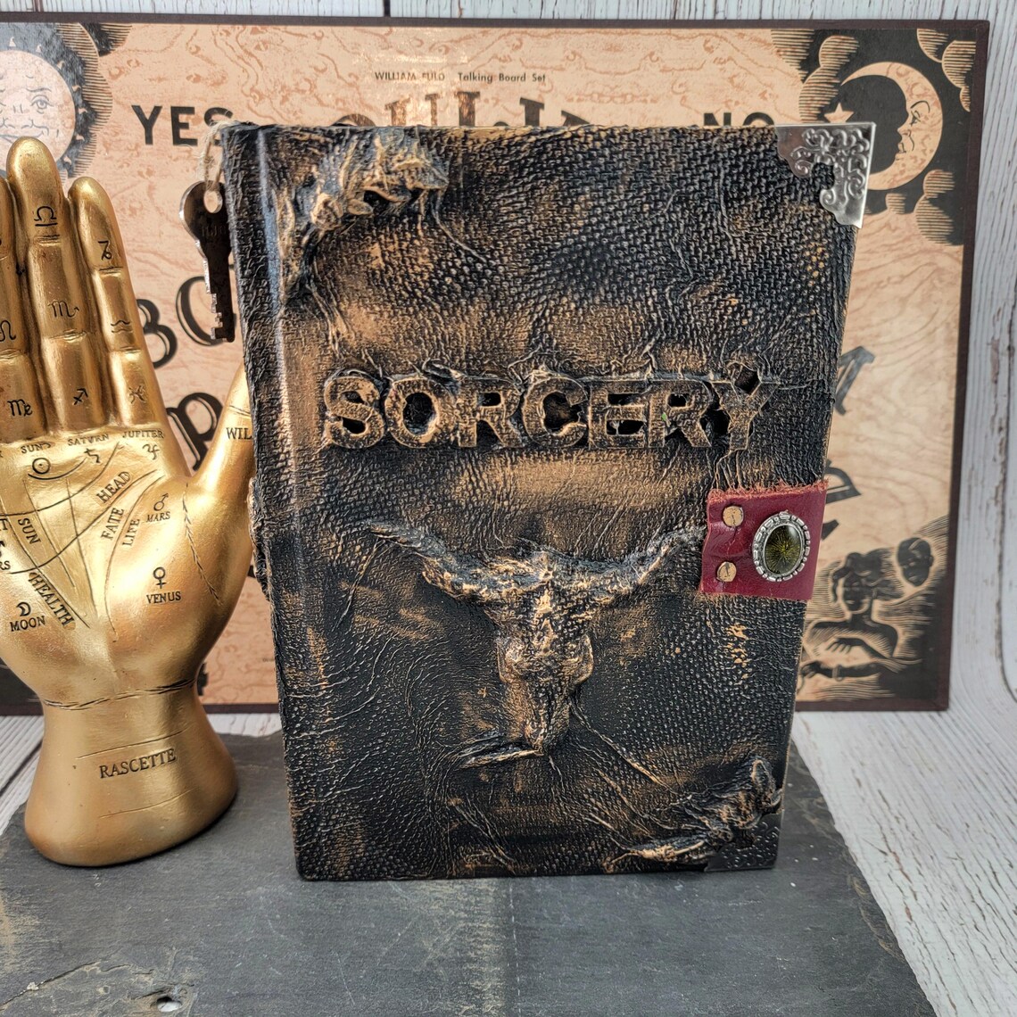 Scary Sorcery Book Prop, Gothic Decor, Witchy Decor, Halloween Books ...