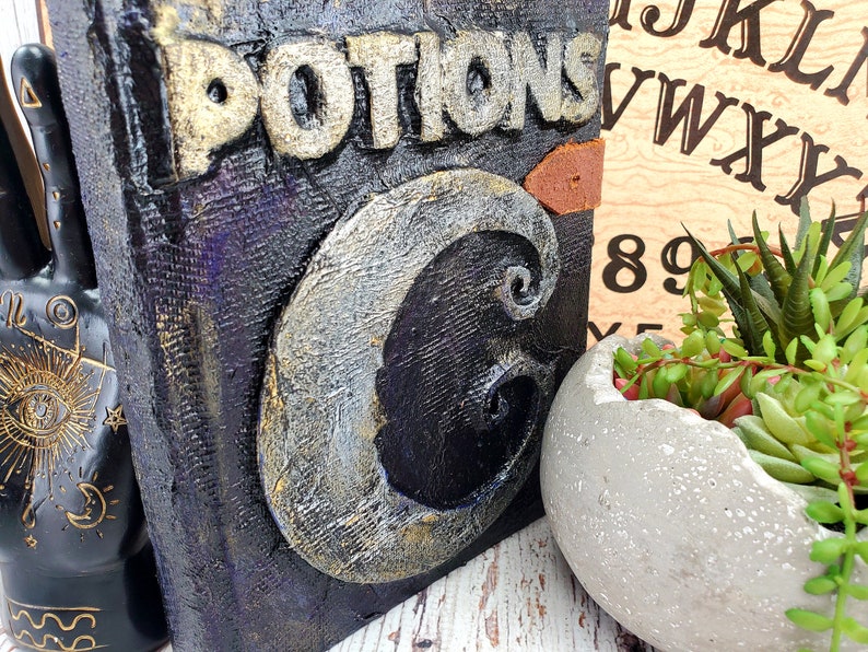 Scary Potions Book Prop, Gothic Decor, Witchy Decor, Halloween Books ...