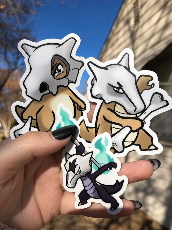 Cubone Evolution Line Inspired Stickers | Etsy