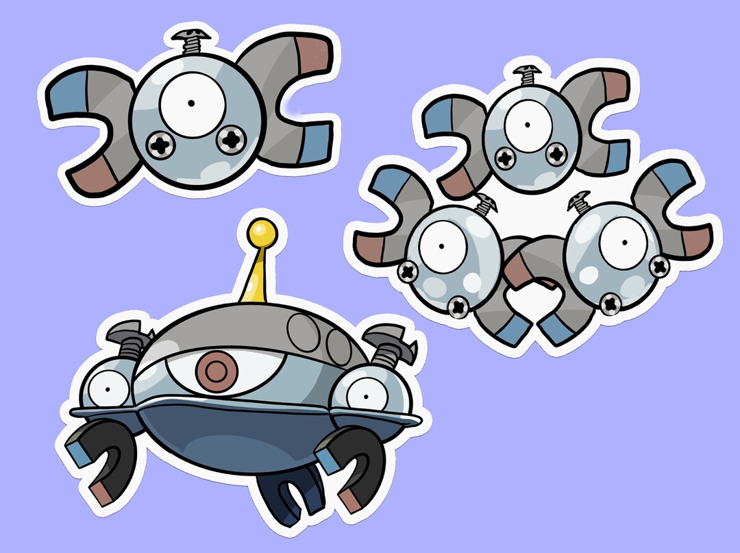 Magnemite Evolution Line Inspired Stickers - Etsy