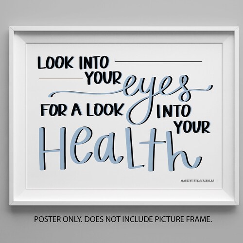 Eye Health Artwork Optometrist Artwork Healthy Eyes Art - Etsy
