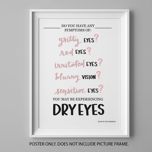 Dry Eye Therapy Dry Eye Poster Educational Optometry | Etsy