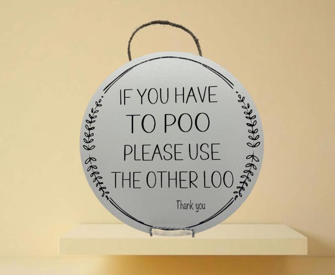 No Poo in the Loo, No Poo Signs, Bathroom Signs - Etsy