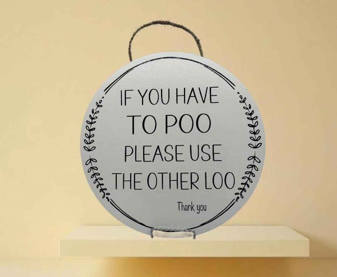 No Poo in the Loo, No Poo Signs, Bathroom Signs - Etsy