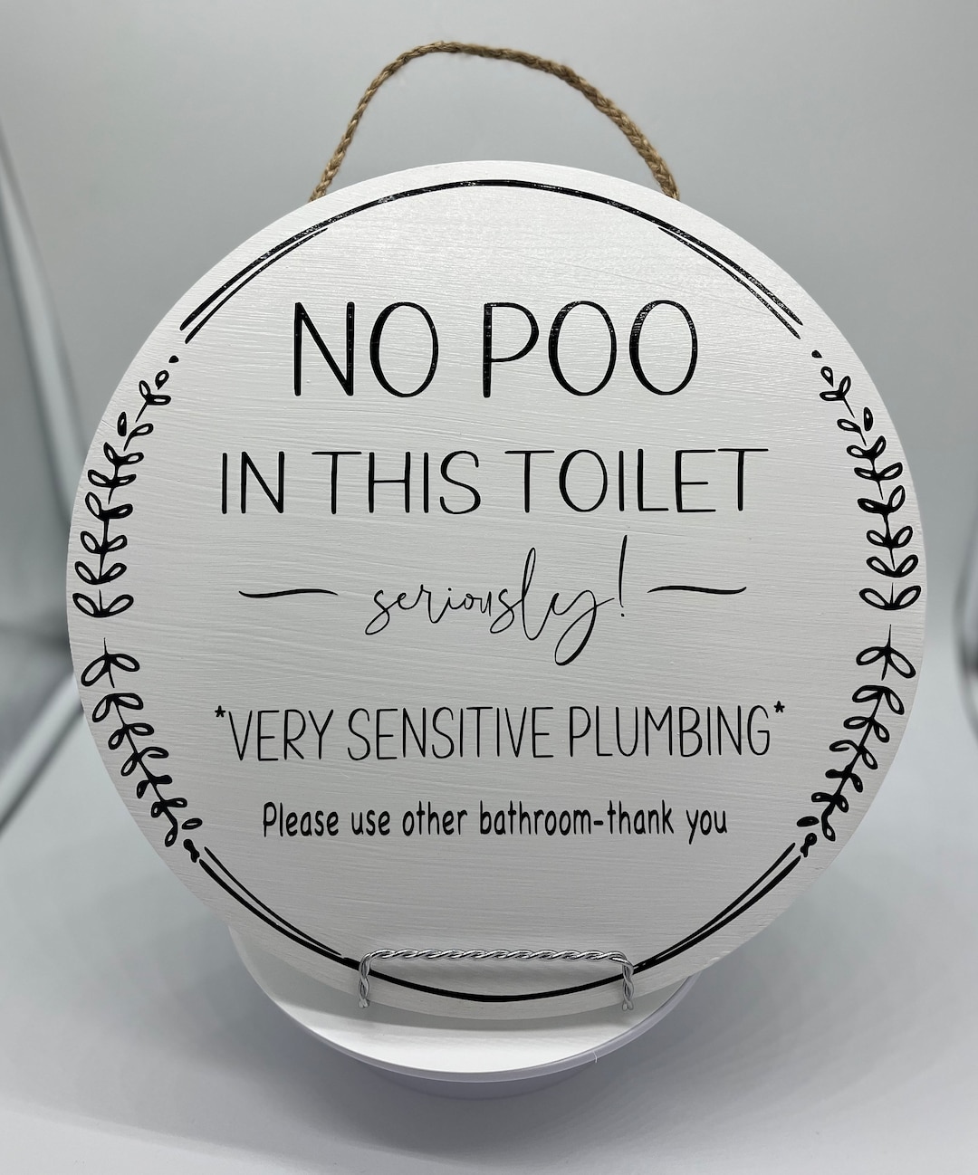 No Poo in This Toilet Sign, Bathroom Signs, Sensitive Plumbing Sign - Etsy