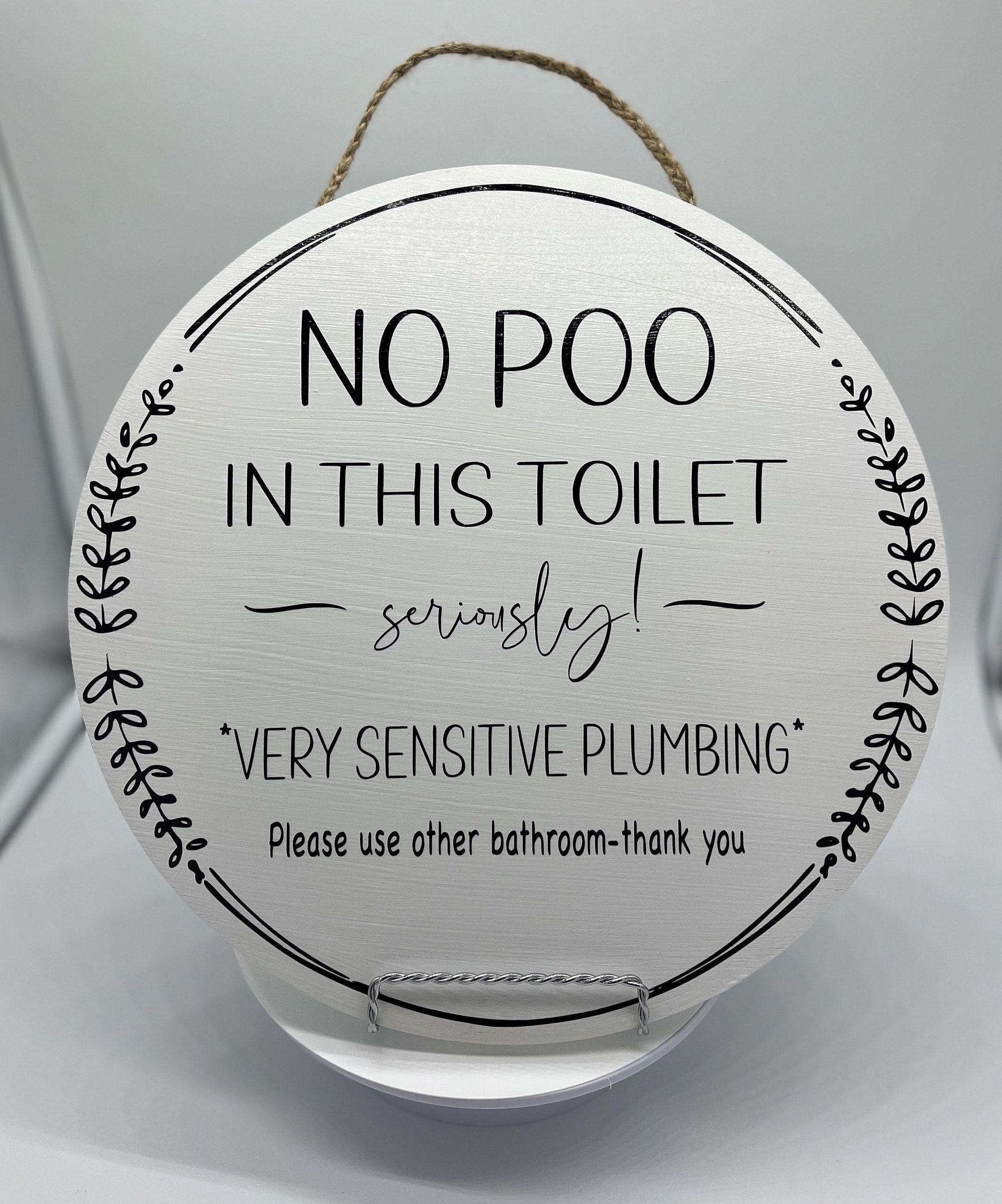 No Poo in This Toilet Sign, Bathroom Signs, Sensitive Plumbing Sign - Etsy