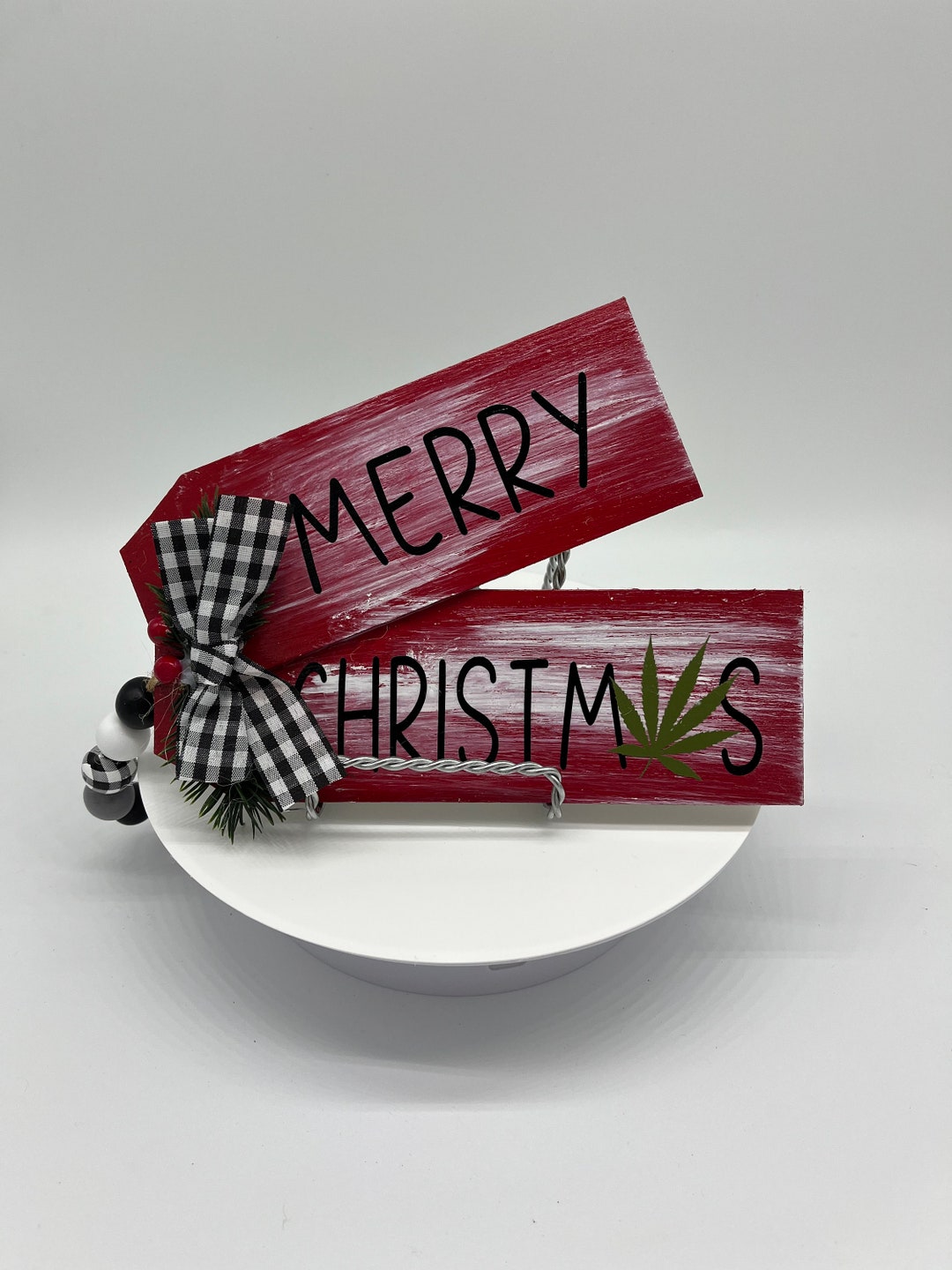 Marijuana Christmas Tag Sign, Cannabis Holiday Decor - Etsy