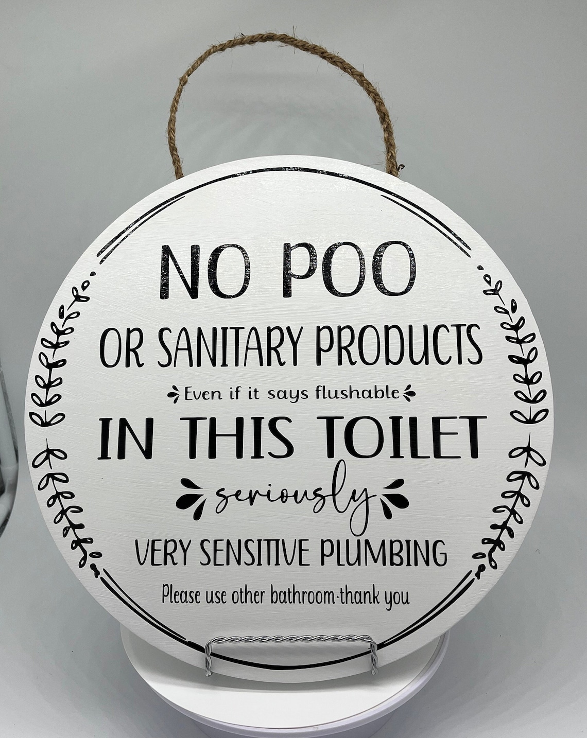 No Poo Bathroom Sign: Sensitive Plumbing Decor - Etsy