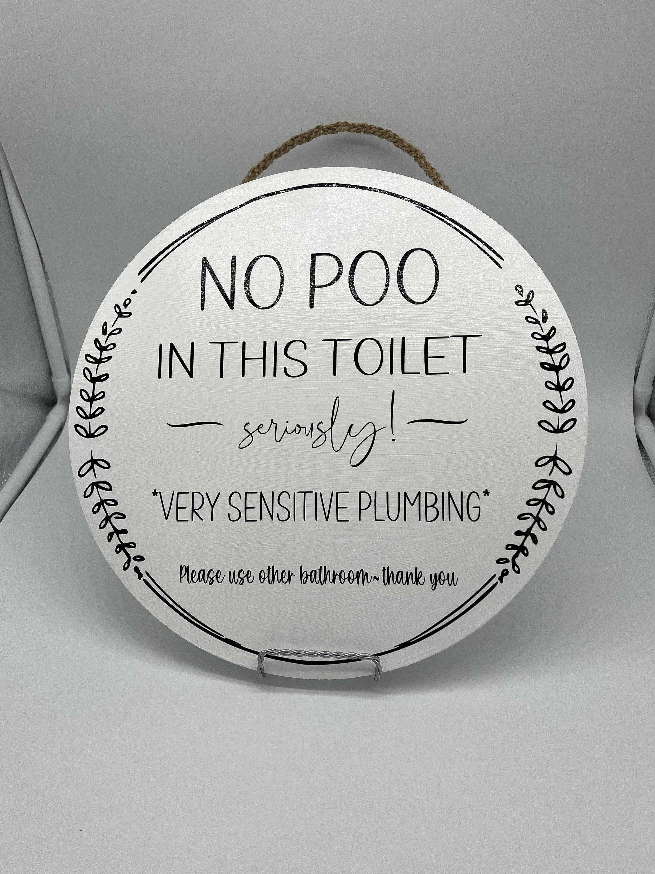No Poo in This Toilet Sign, Bathroom Signs, Sensitive Plumbing Sign - Etsy