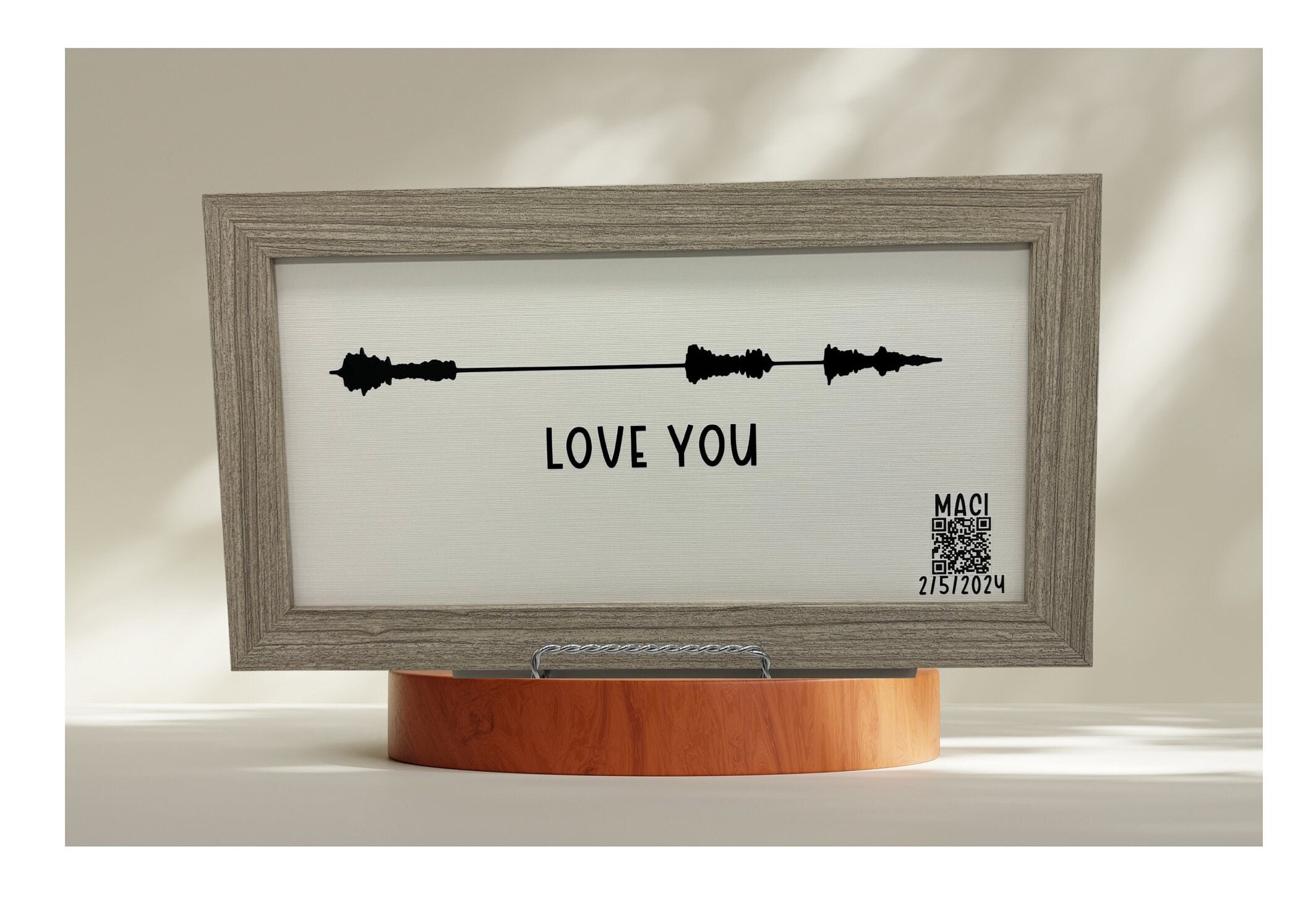 Voice Recording Gifts With QR Code, Sound Wave Gifts With QR Code ...