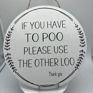 No Poo in the Loo, No Poo Signs, Bathroom Signs - Etsy