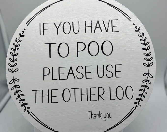 No Poo in the Loo, No Poo Signs, Bathroom Signs - Etsy