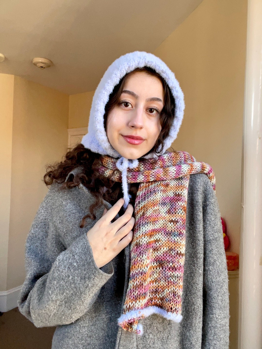 Fuzzy Crochet Bonnet - Etsy