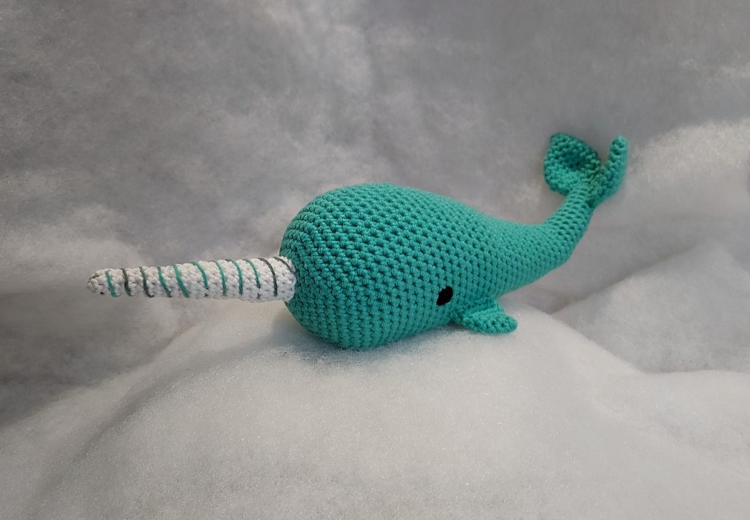 Crochet Narwhal, Whale Plushie, Unicorn of the Sea, Gift for Toddler ...
