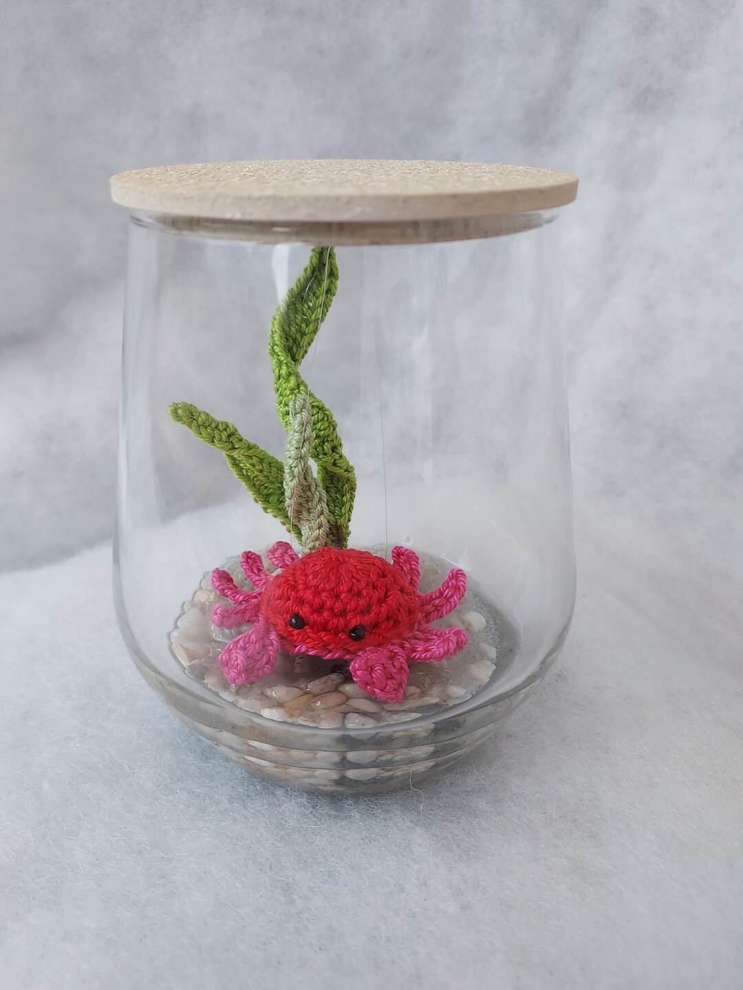 Crochet Crab in a Jar, Fuss Free Pet, Cute Crab Gift, Adopt a Crab ...