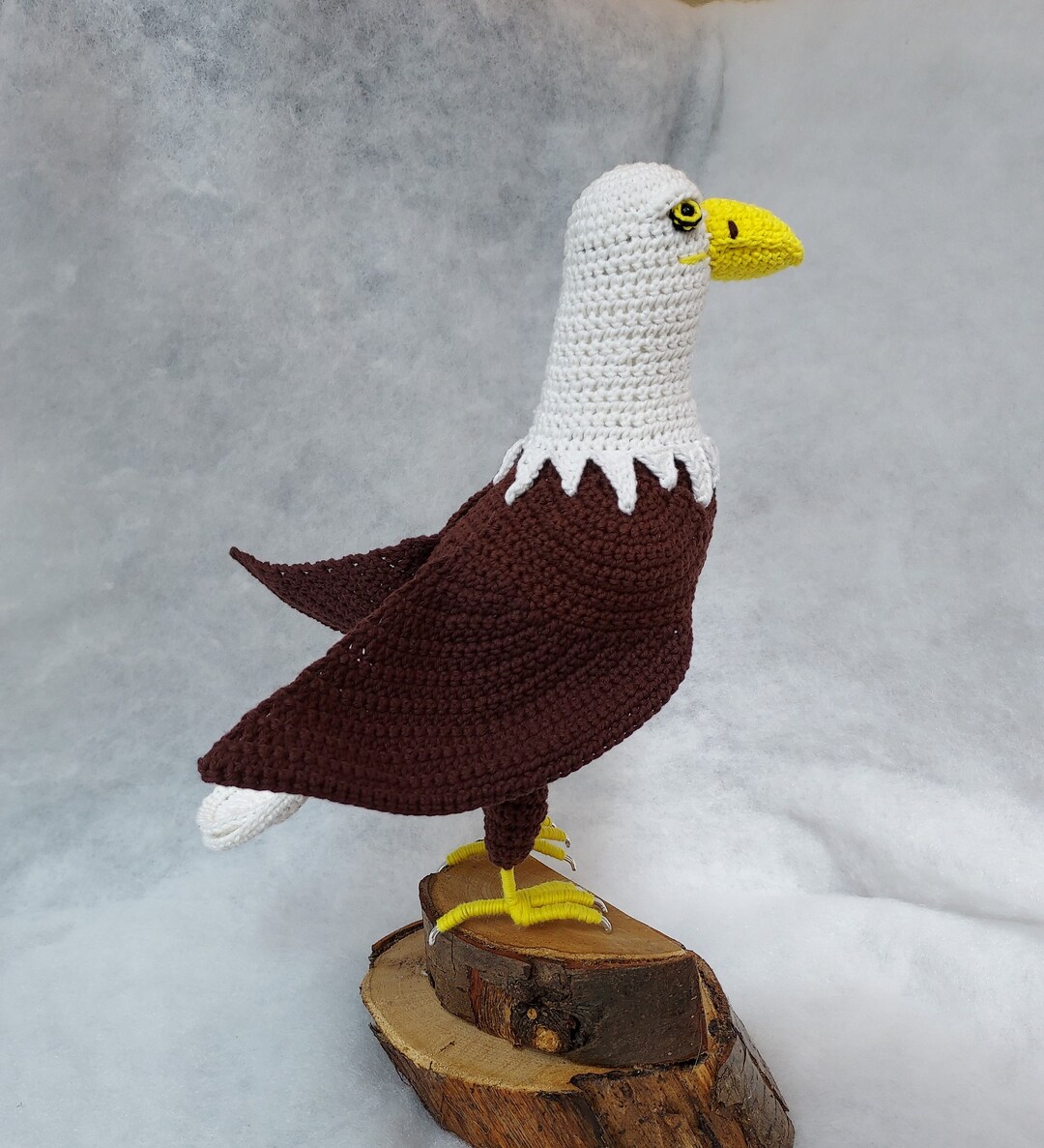 Crochet Bald Eagle: Handmade Amigurumi Bird of Prey, 11" - Etsy