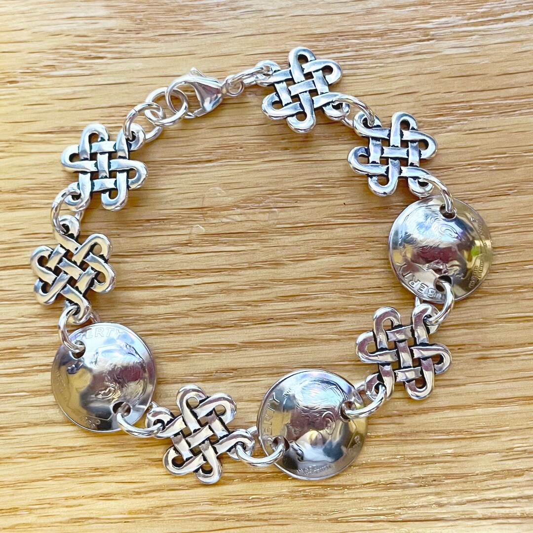 2022 US Dime Eternity Endless Knot Bracelet, Celebrating a Birthday ...