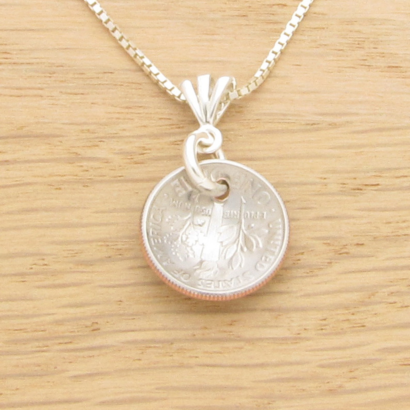 1999 US Dime Necklace, Celebrating 20 Years, Birthday Gift, Anniversary ...
