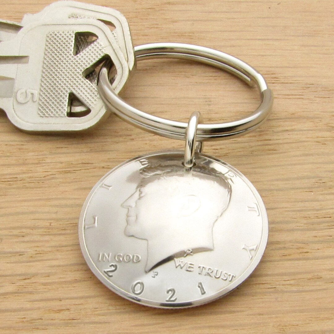 2021 US Half Dollar Keychain Coin Accessory, Celebrating a Birthday ...