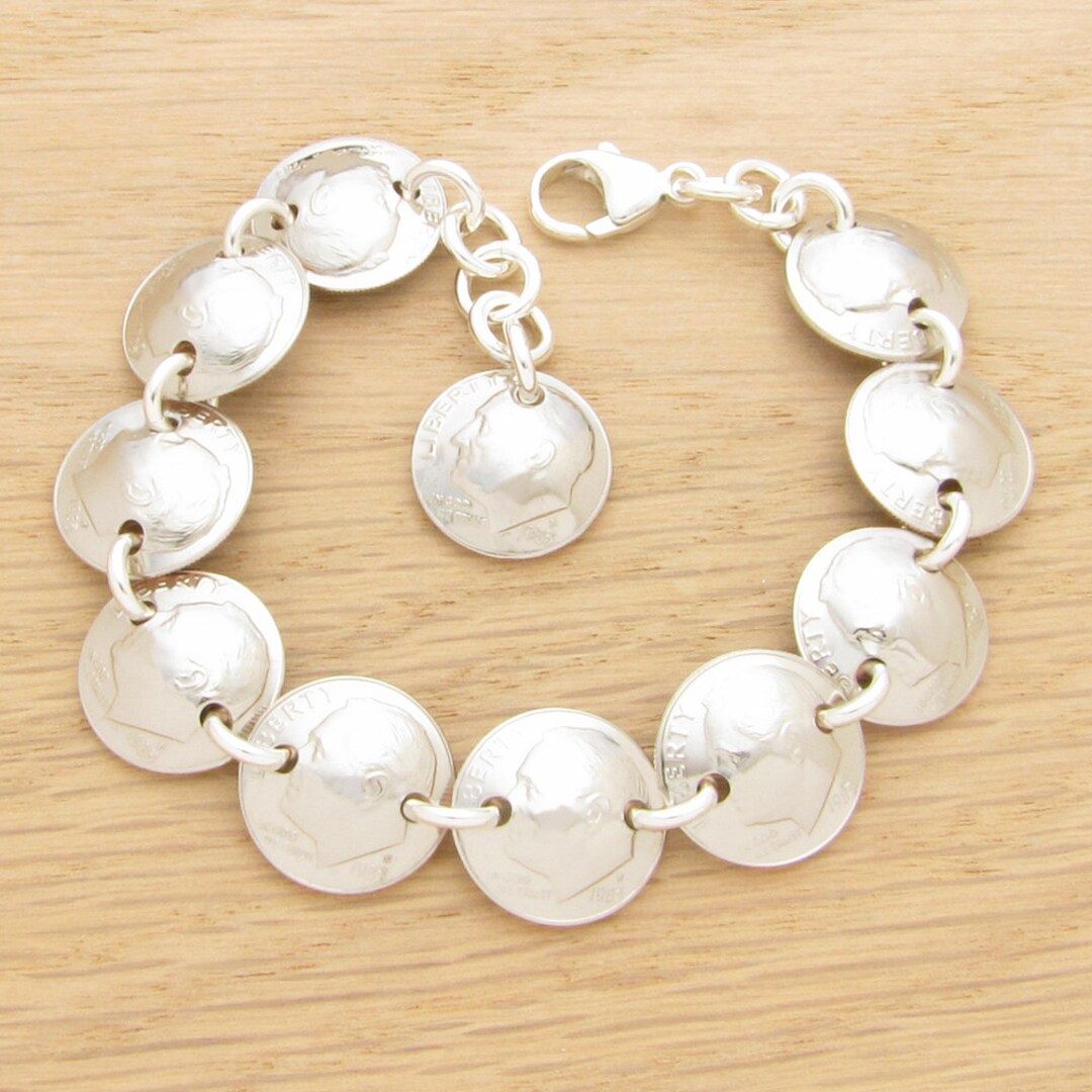 1984 US Dime Bracelet, Celebrating 35 Years, Birthday, Anniversary ...