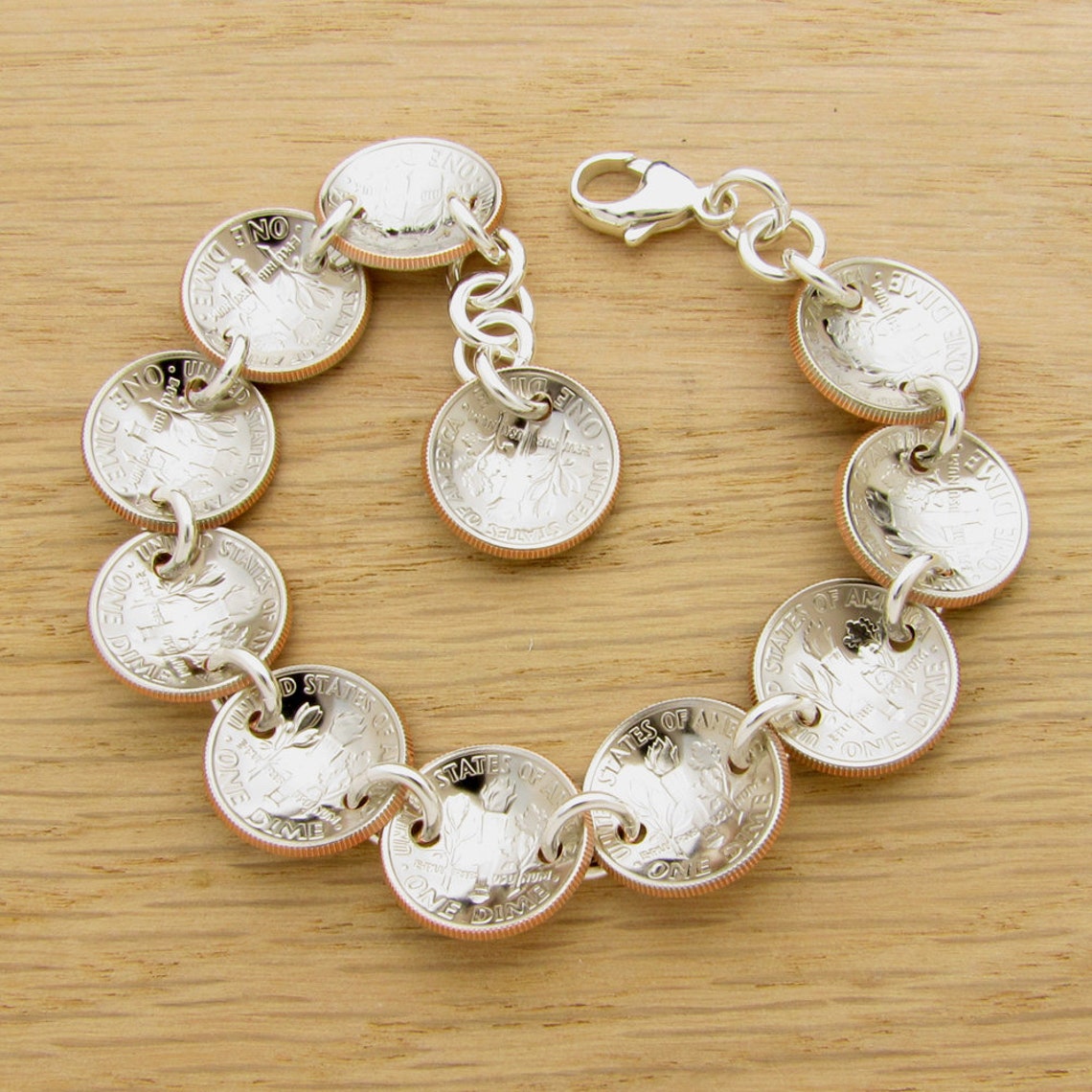 1981 US Dime Bracelet Celebrating 40 Years Birthday - Etsy
