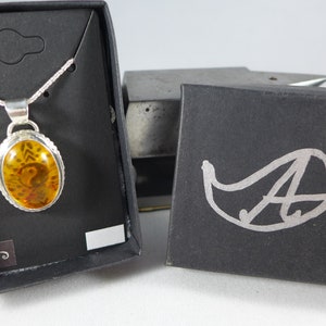 Amber Yin Yang Necklace, Sterling Silver - Etsy