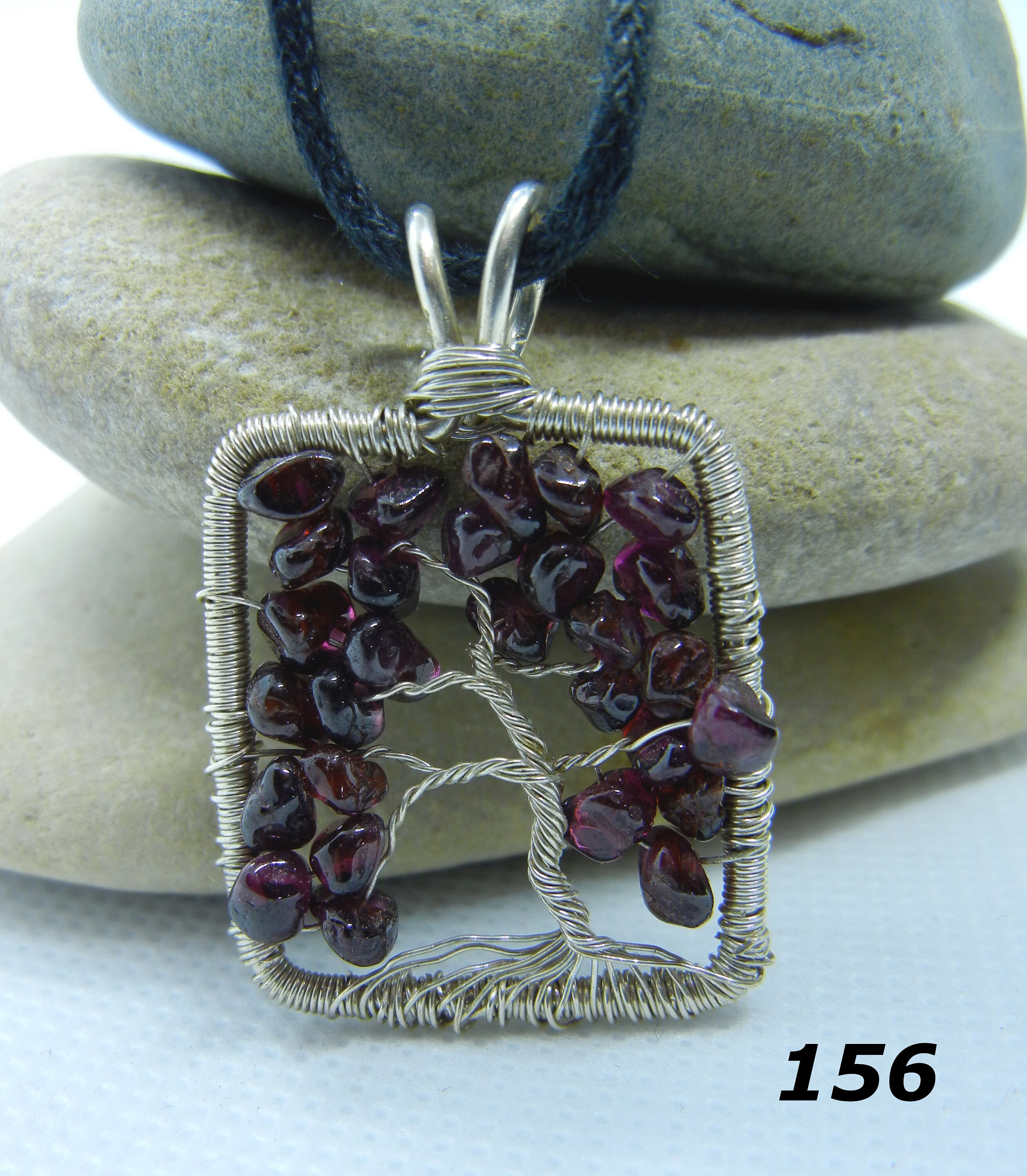Tree of Life Necklace Sterling Silver, Choose One- Citrine, Garnet or ...