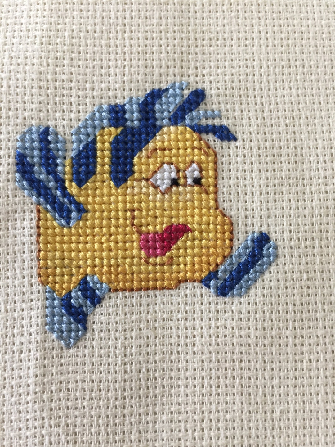 Cross-stitched Flounder - Etsy