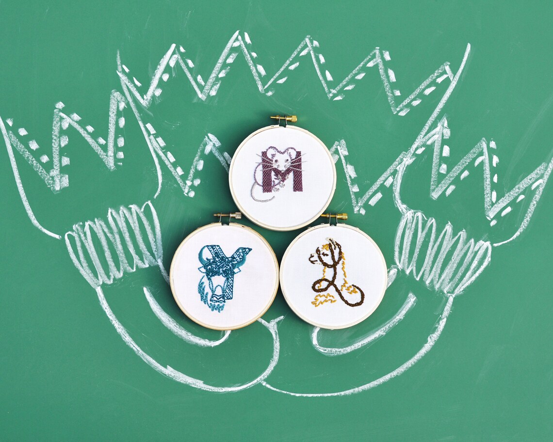 Y for Yak Beginner Hand Embroidery Kit Y Monogram Modern - Etsy