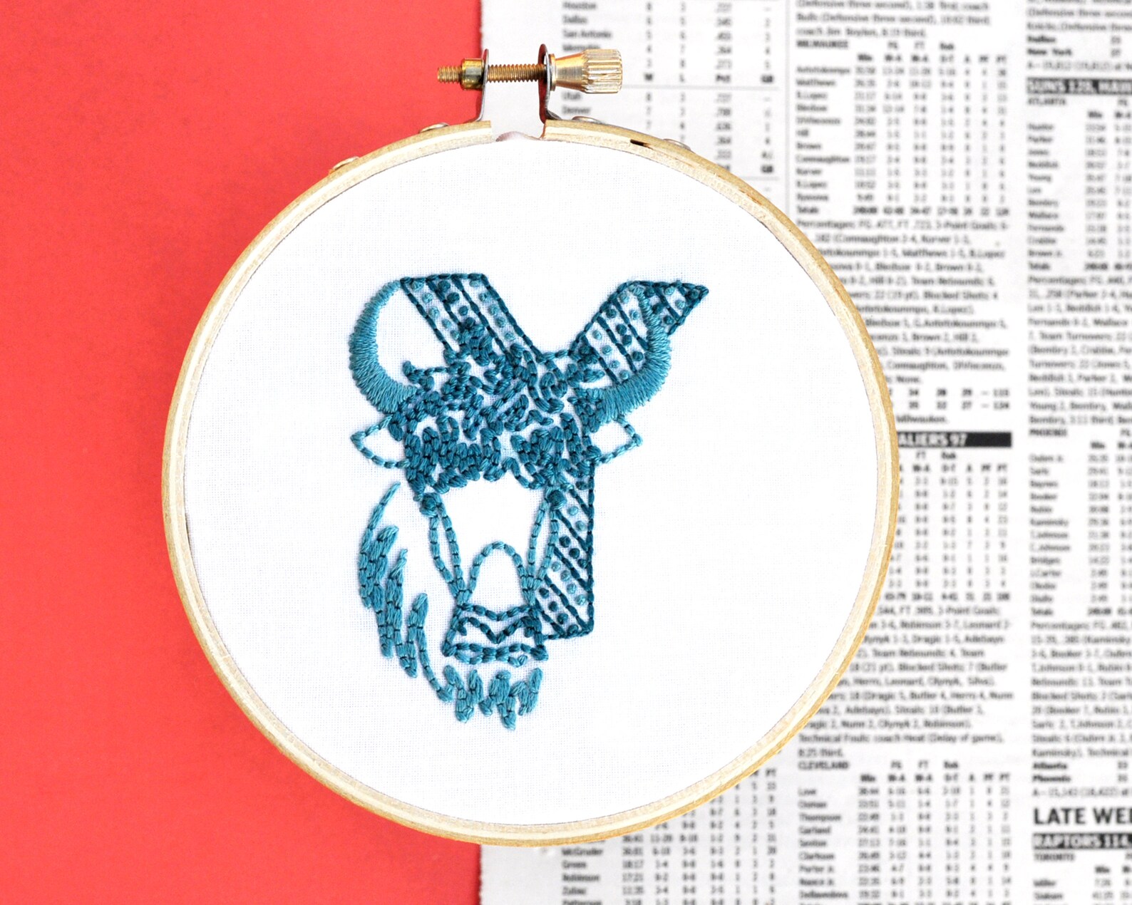 Y for Yak Beginner Hand Embroidery Kit Y Monogram Modern - Etsy